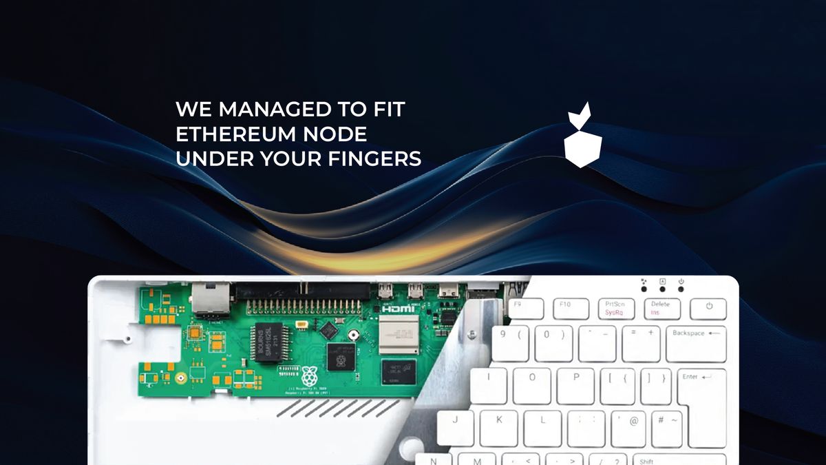 Ethereum node inside keyboard (Raspberry Pi 500) — Web3 Pi